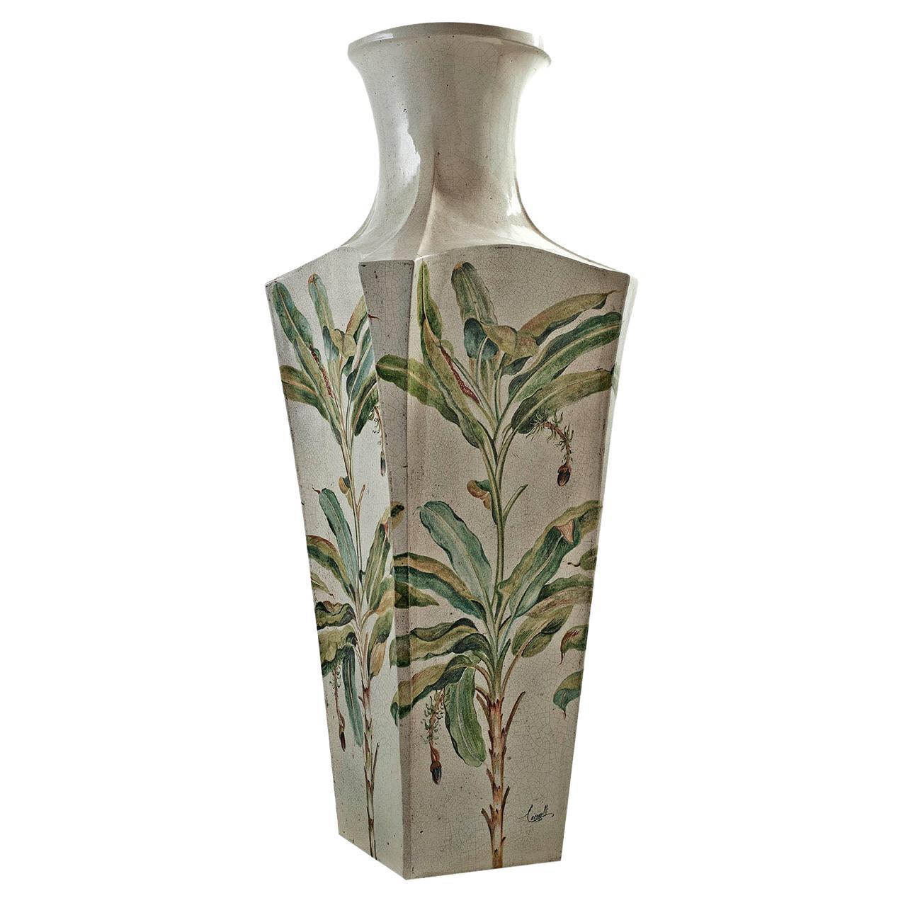 Don Williams Studo Pottery Tropical Palm Tree Vase at 1stDibs