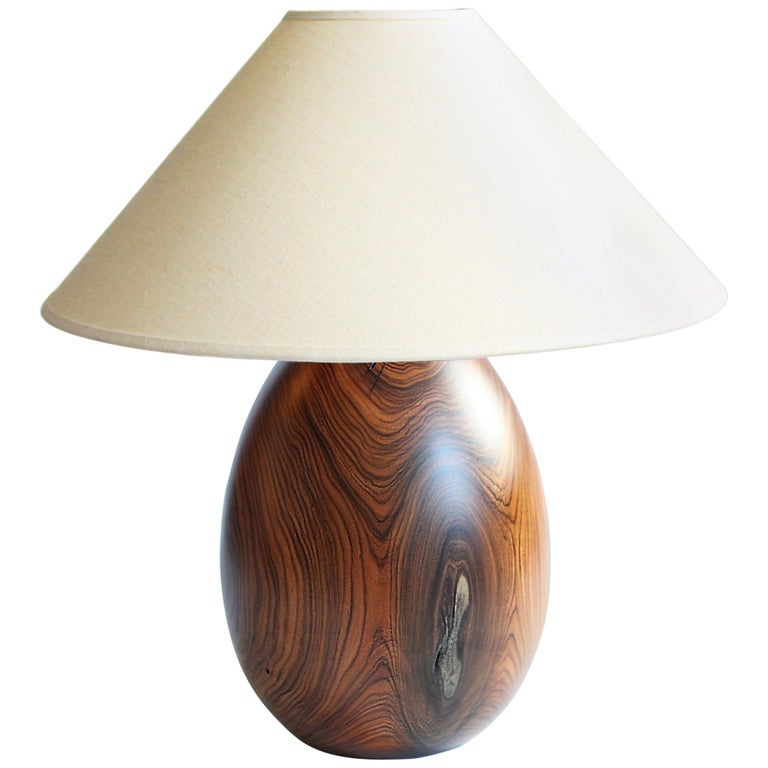 Tropical Hardwood Lamp and White Linen Shade, Medium, Árbol Collection ...