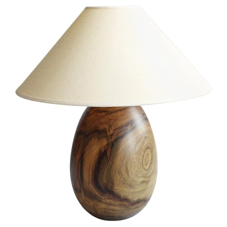 Tropical Hardwood Lamp + White Linen Shade, Medium Large, Árbol ...