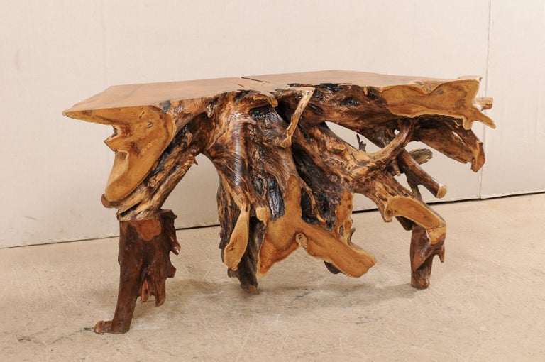 Tropical Teak Root Hardwood Console Table at 1stDibs | tree root ...