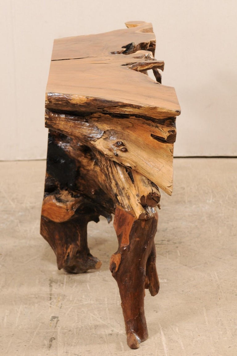 Tropical Teak Root Hardwood Console Table at 1stDibs | tree root ...