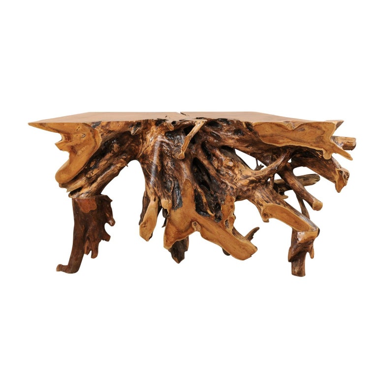 Tropical Teak Root Hardwood Console Table at 1stDibs | tree root ...