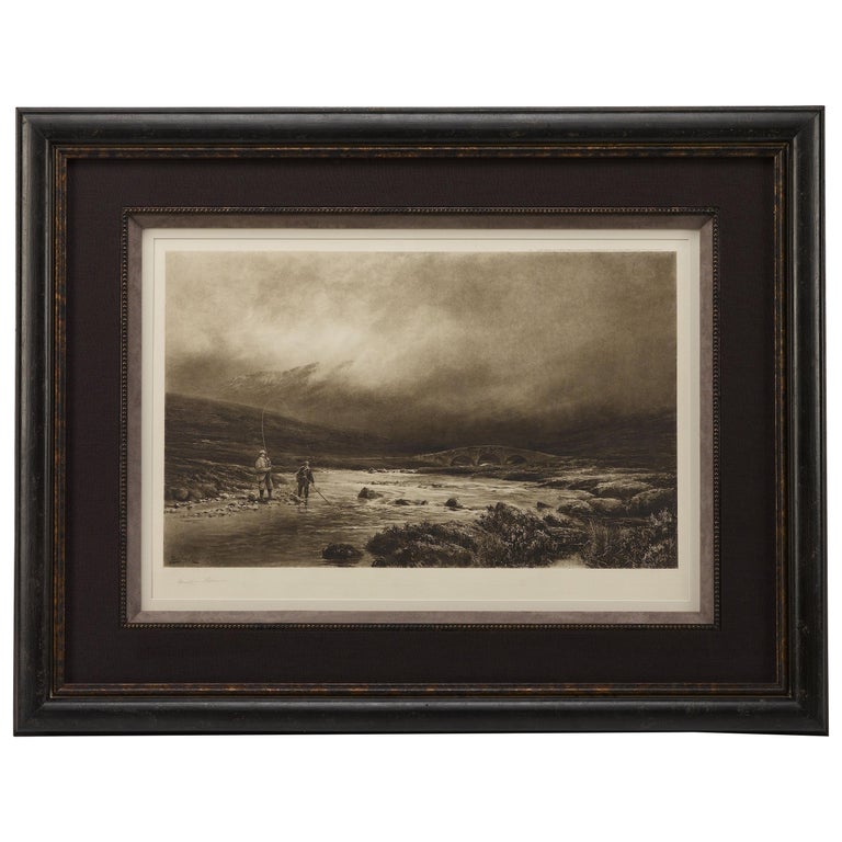 "Trout Fishing" by Douglas Adams, Signed Artist Proof, Antique ...