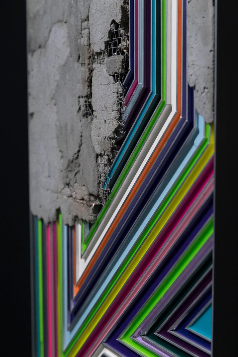 Troy Simmons - UTOPIA, 3D wall sculpture in mixed media For Sale at 1stDibs