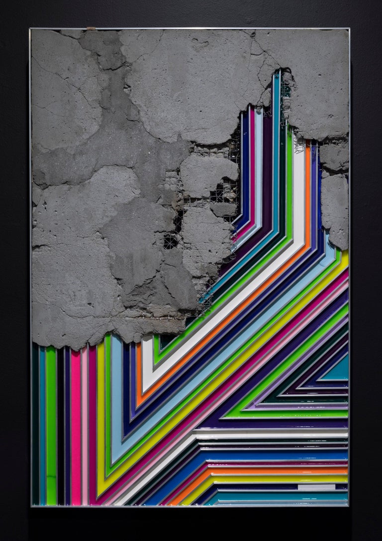Troy Simmons - UTOPIA, 3D wall sculpture in mixed media For Sale at 1stDibs
