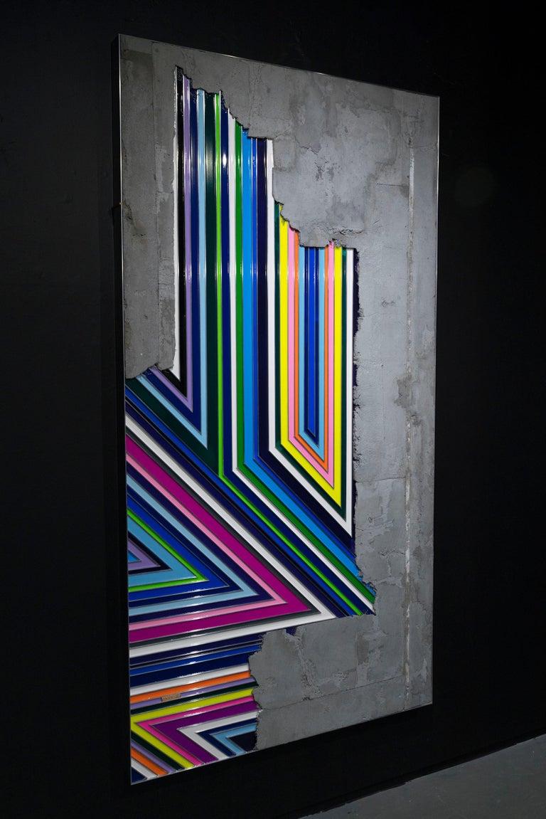 Troy Simmons - "WALL" (90 x 48") 3D wall sculpture For Sale at 1stDibs
