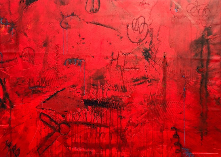 Troy Smith Studio - Contemporary Red Painting Primitive Power By Troy ...