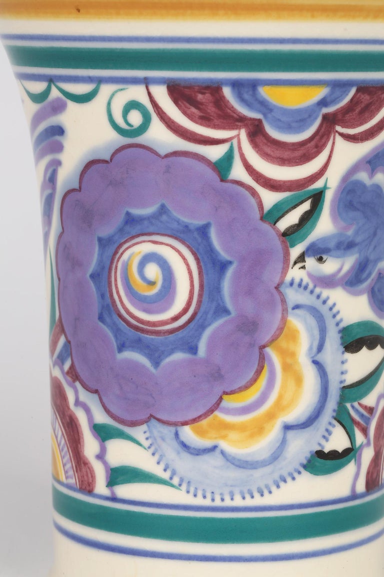 Truda Carter Poole Pottery Art Deco Bluebird Art Pottery Vase at 1stDibs