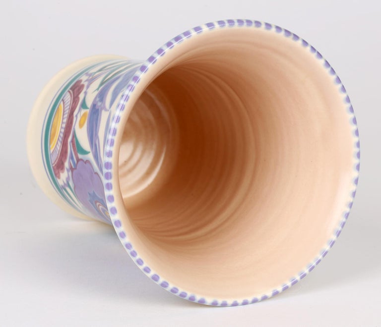 Truda Carter Poole Pottery Art Deco Bluebird Art Pottery Vase at 1stDibs