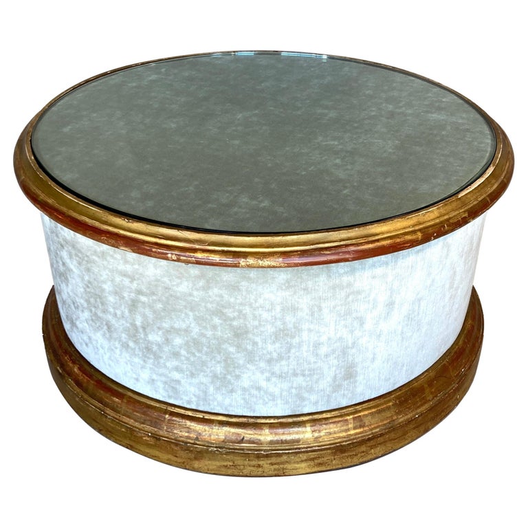 Truly Unique Custom-Made 1940s Upholstered Coffee Table For Sale at 1stDibs