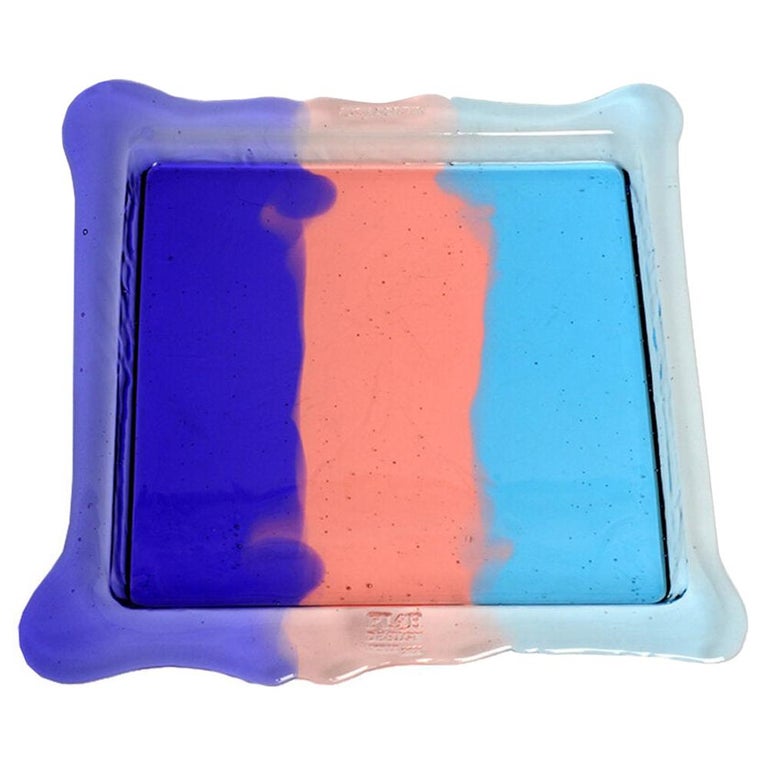 Try Large Square Stripes Tray in Purple, Light Ruby, Light Blue by ...