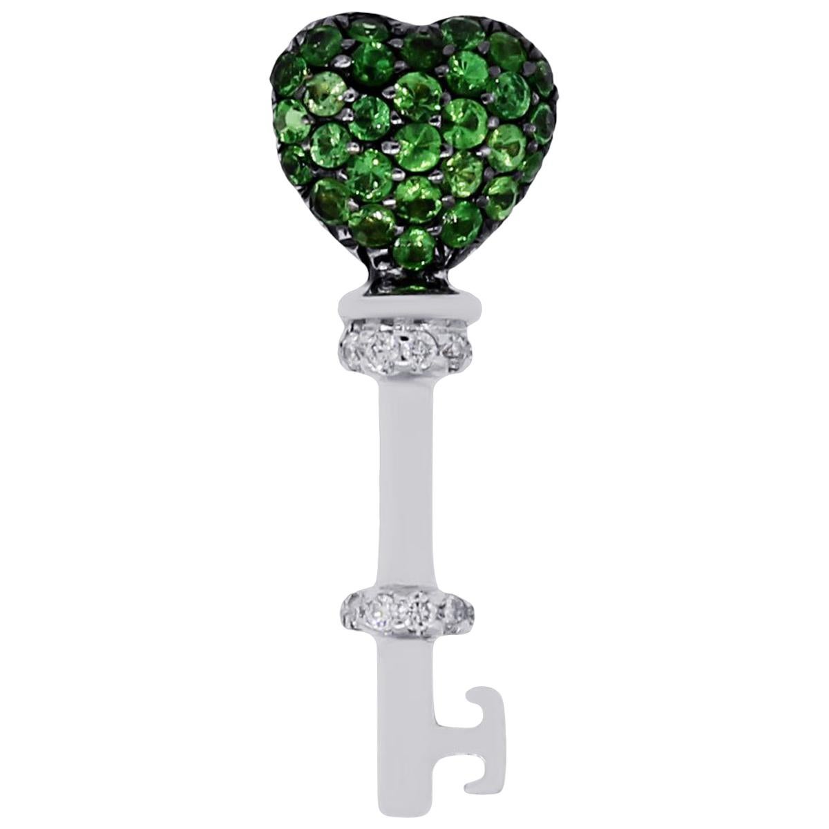 Sasha Primak Gold and Diamond Ornate Key Pendant For Sale at 1stDibs