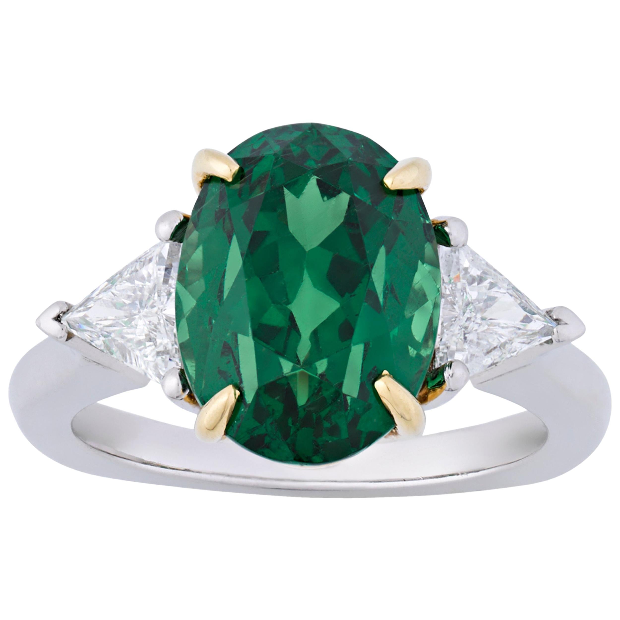 Tsavorite Garnet Ring, 6.26 Carat For Sale at 1stDibs | tsavorite ...
