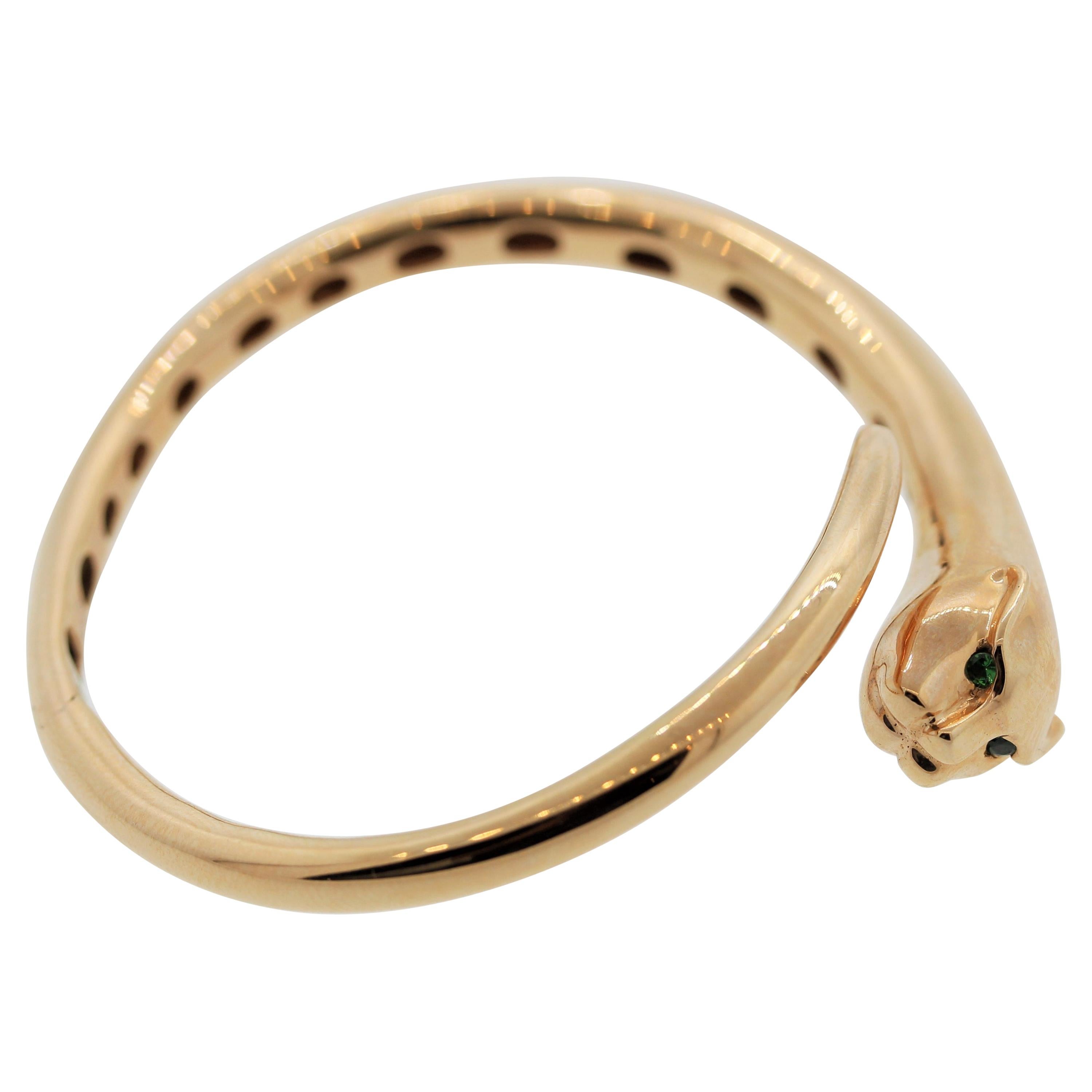 Gucci Diamond Double Panther Yellow Gold Bangle Bracelet at 1stDibs ...