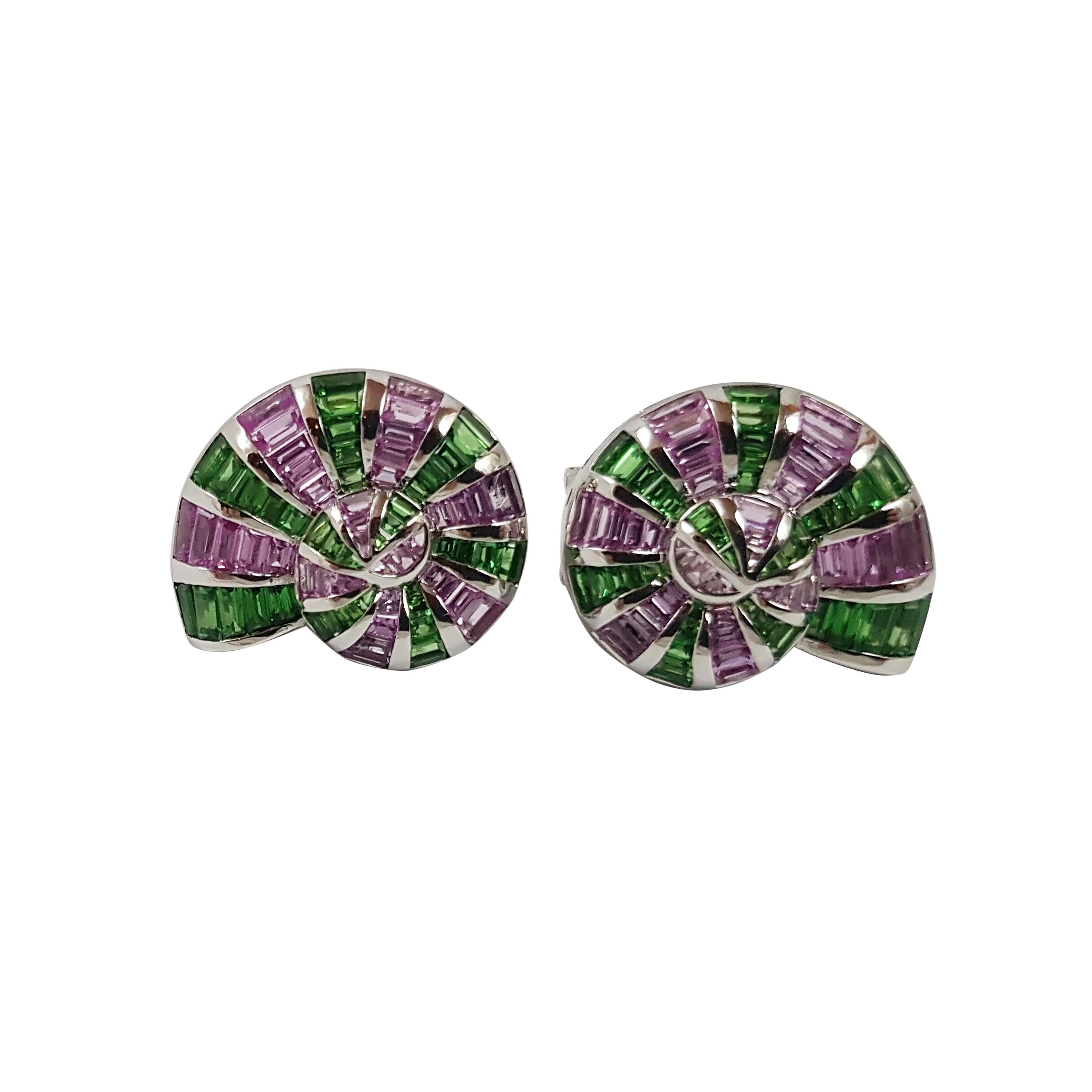 Carved Abalone 9 Karat Pink Gold Shell Earrings For Sale at 1stDibs ...