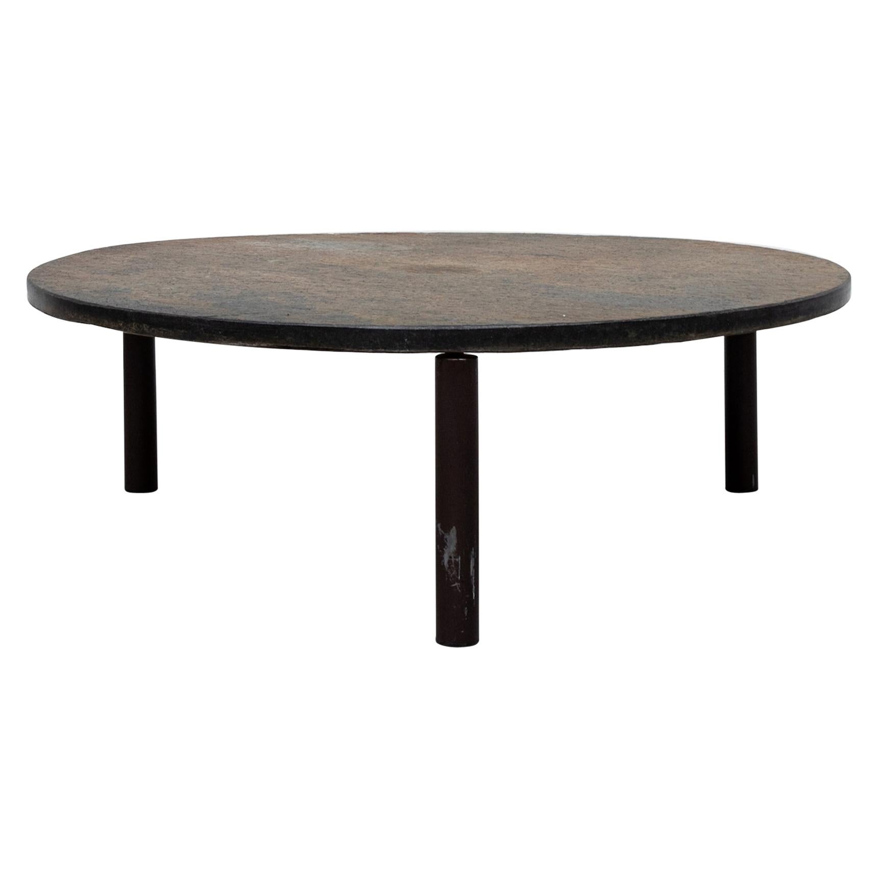't Spectrum Heavy Round Stone Coffee Table at 1stDibs