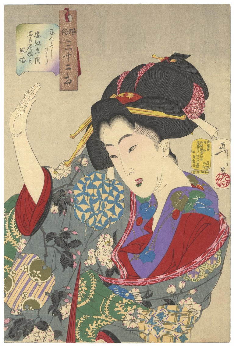 Tsukioka Yoshitoshi - Yoshitoshi Tsukioka, Beauty, Kimono, Original ...