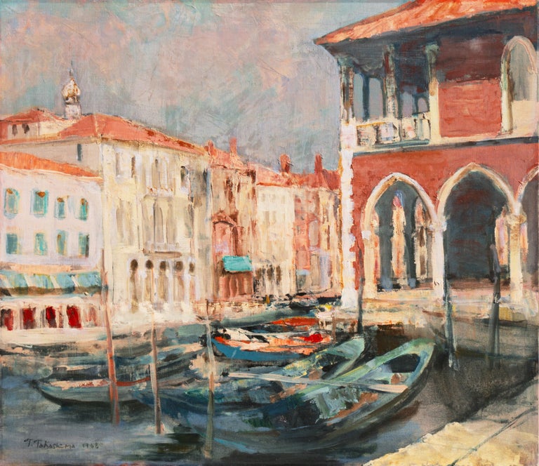 Tsuneo Takashima - 'Venice', Large Venetian Vedute Oil, Paris, San ...