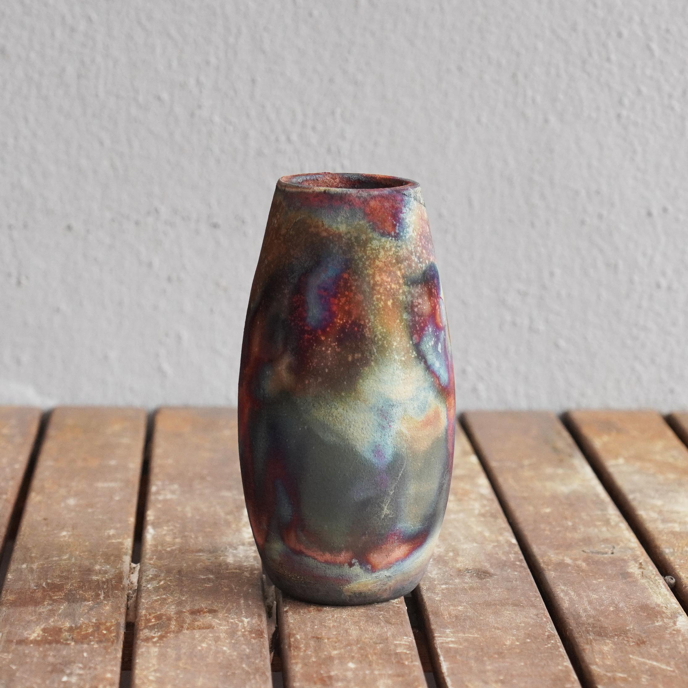Tsuri Raku Pottery Vase - Full Copper Matte - Handmade Ceramic Home ...