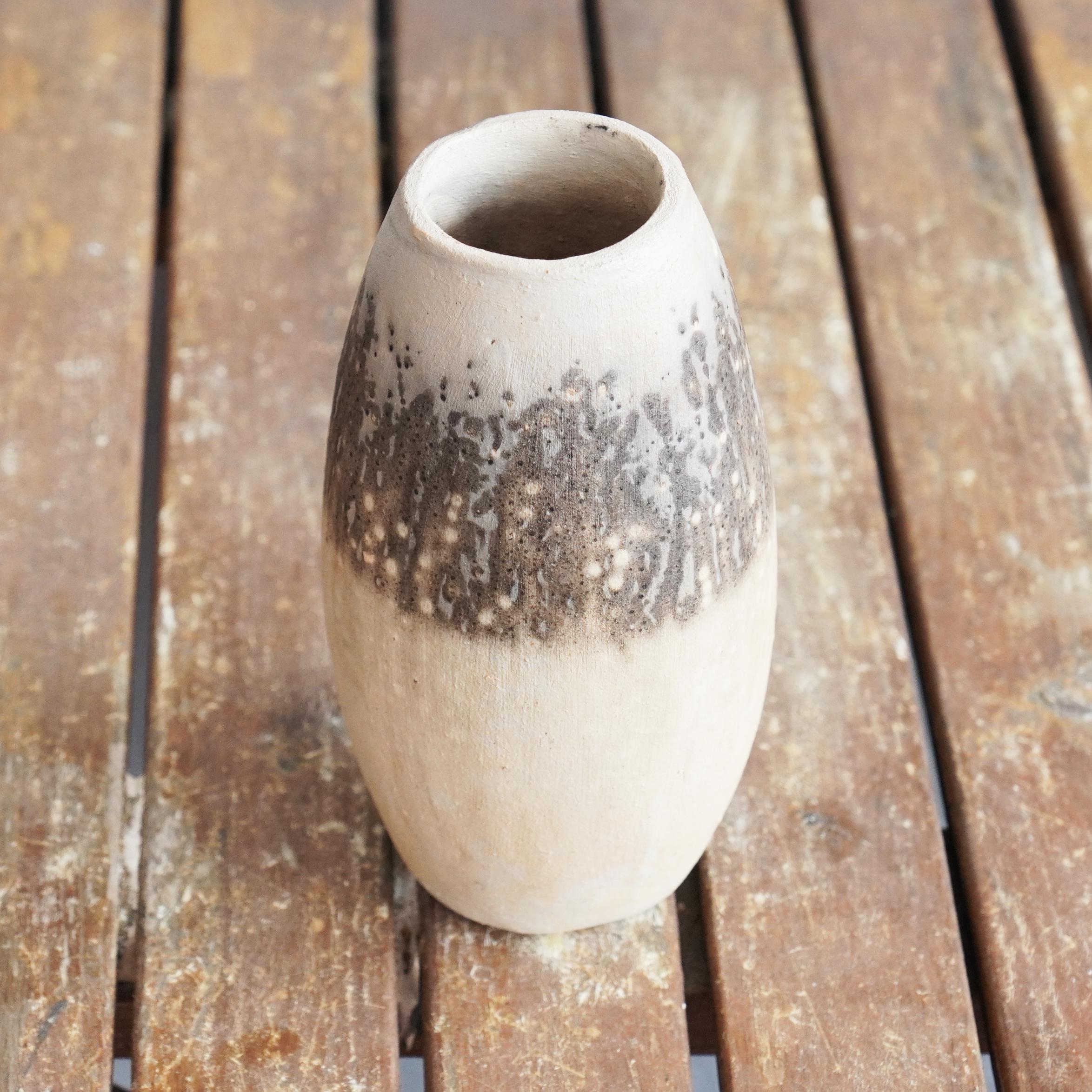 Tsuri Raku Pottery Vase - Obvara - Handmade Ceramic Home Decor Gift For ...