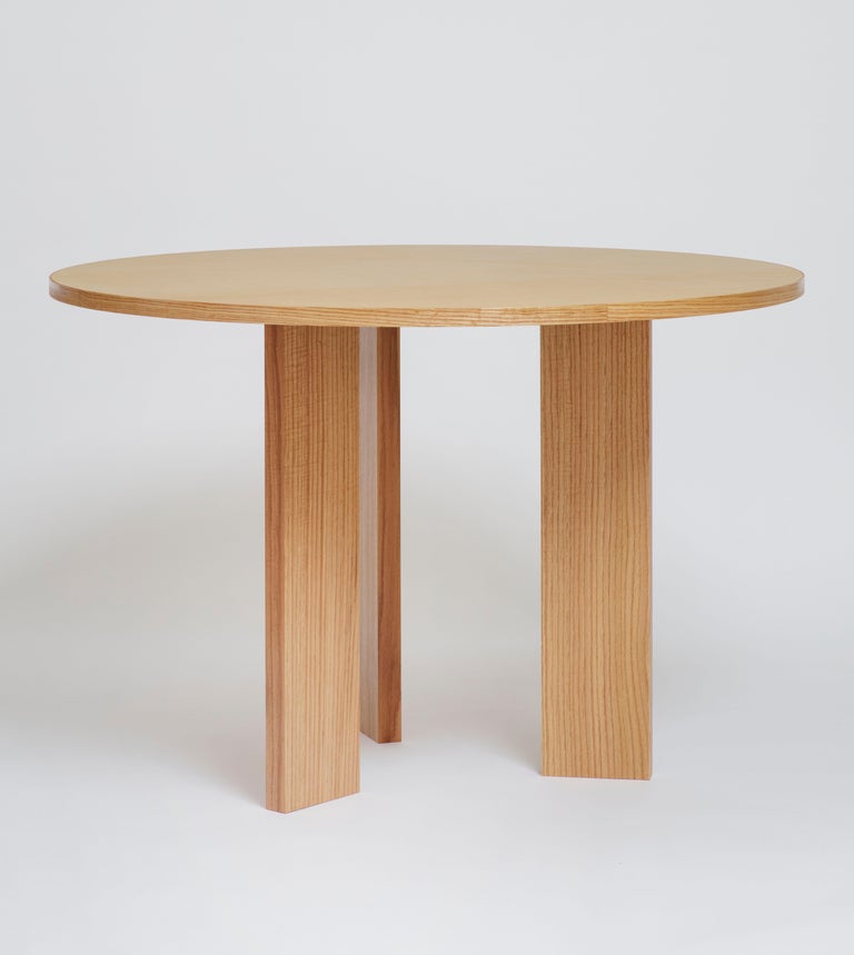 TTT Table by Studio Bvdl 3-Legged Wooden Dining Table with Leather Top ...