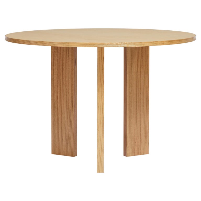 TTT Table by Studio Bvdl 3-Legged Wooden Dining Table with Leather Top ...