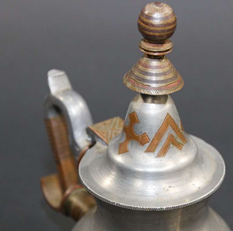 Tuareg African Pewter Teapot from Mauritania For Sale at 1stDibs