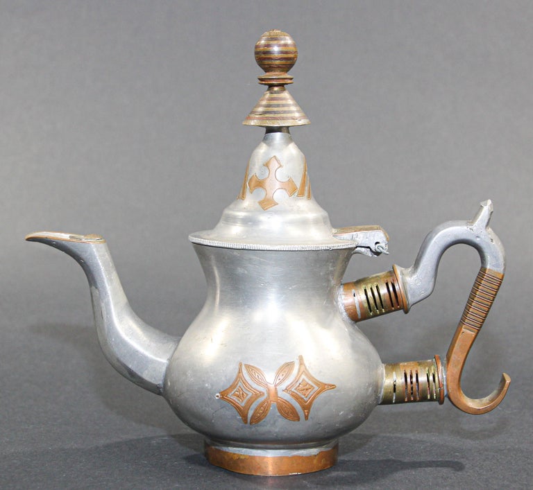 Tuareg African Pewter Teapot from Mauritania For Sale at 1stDibs