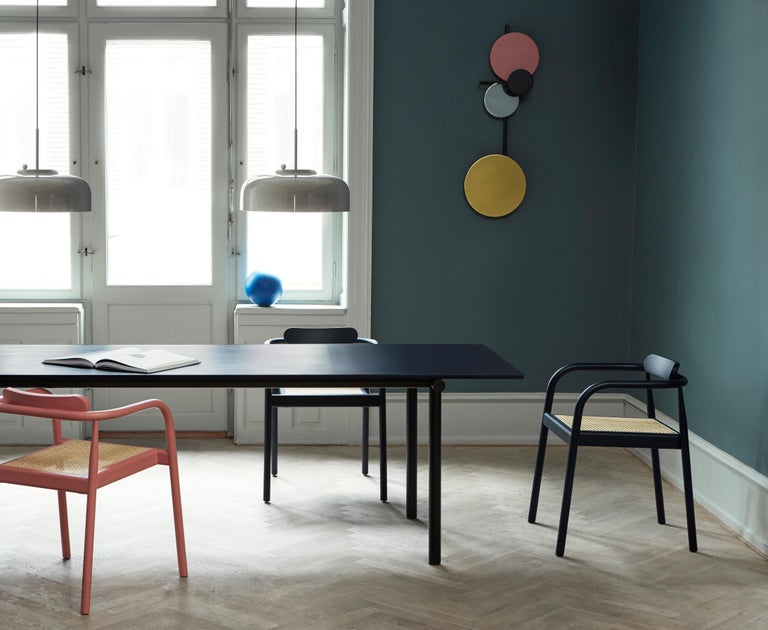 Customizable Tubby Tube Large Dining Table with Black Steel Frame by ...