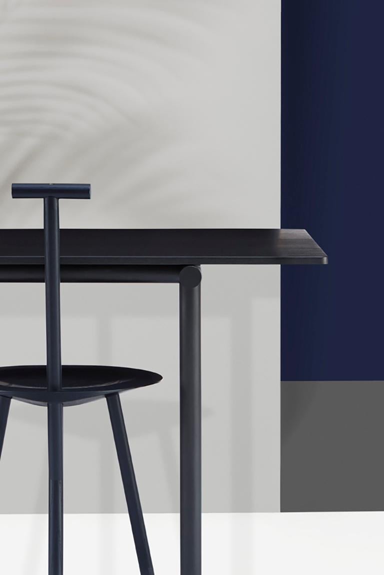 Customizable Tubby Tube Large Dining Table with Black Steel Frame by ...