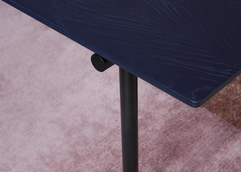 Customizable Tubby Tube Large Dining Table with Black Steel Frame by ...