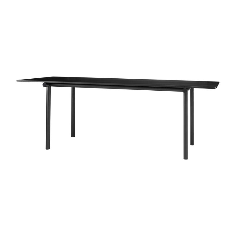 Customizable Tubby Tube Large Dining Table with Black Steel Frame by ...