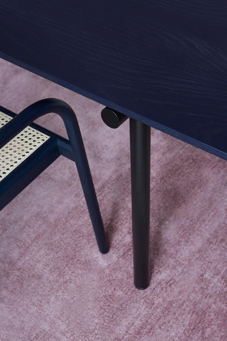 Customizable Tubby Tube Small Dining Table with Black Steel Frame by ...