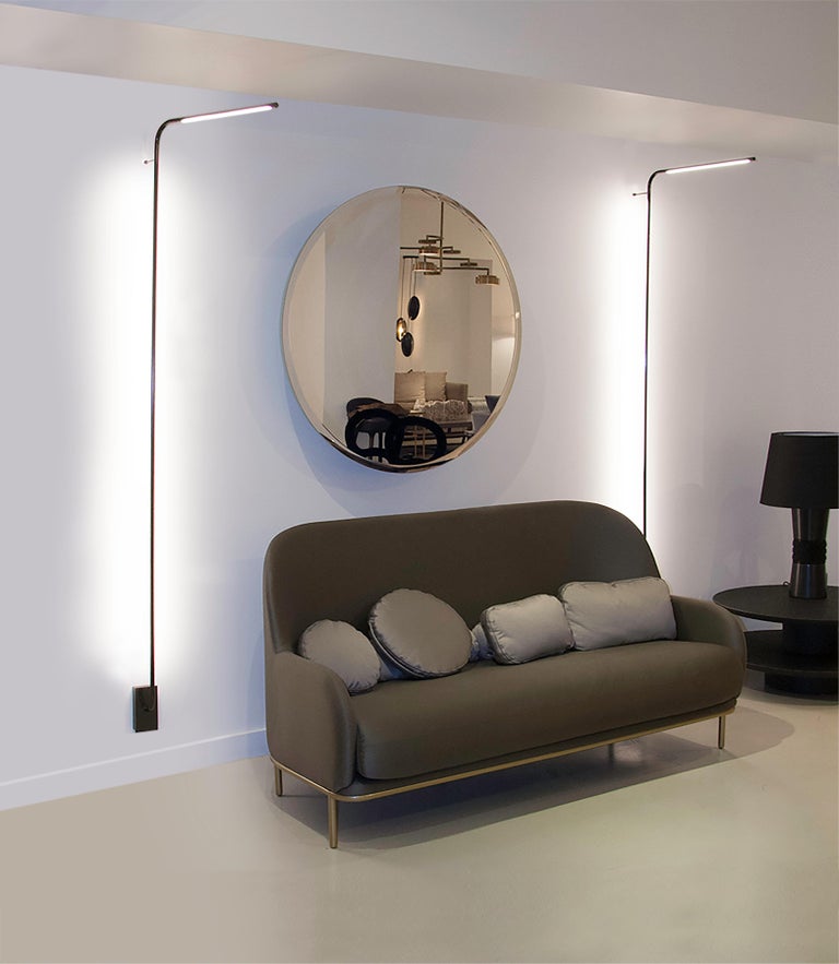 Tube Darkened Brass Wall Lamp by Gentner Design For Sale at 1stDibs