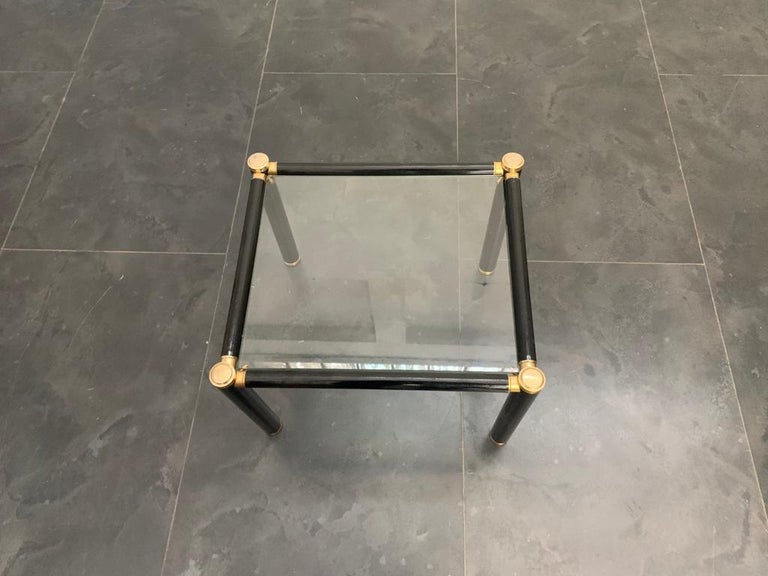 Tube Lacquered Coffee Tables with Brass Fittings, 1960s, Set of 3 For ...