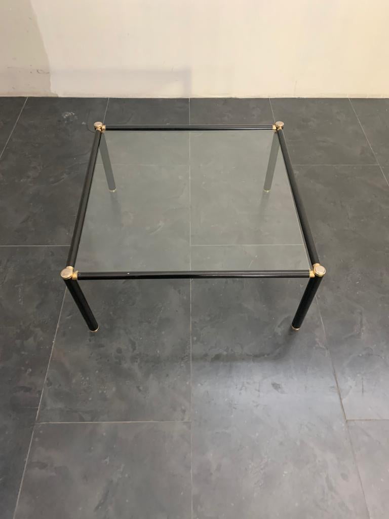 Tube Lacquered Coffee Tables with Brass Fittings, 1960s, Set of 3 For ...