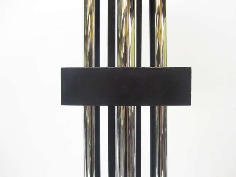 Tubular Chrome Column Lamp For Sale at 1stDibs