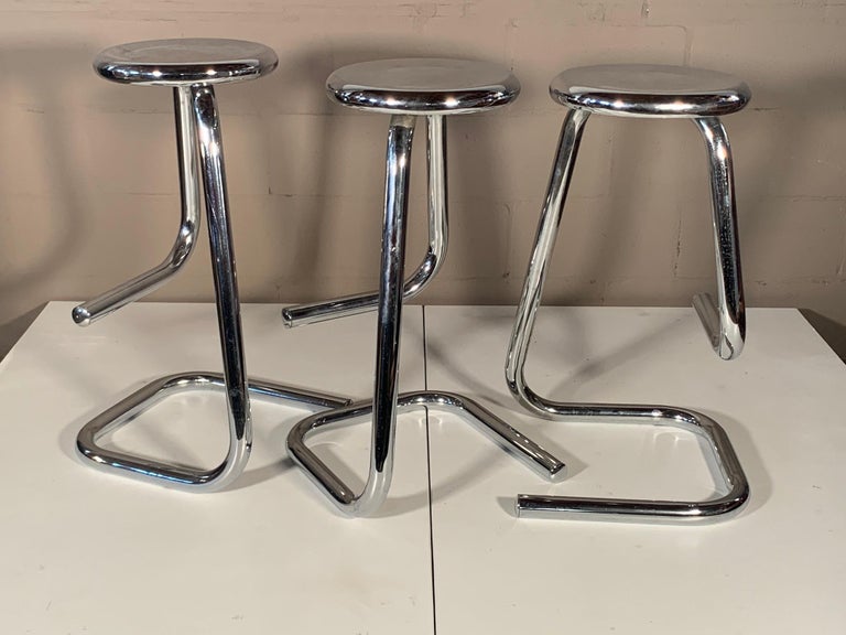 Tubular Chrome Steel Bar Stools K700 Kinetics at 1stDibs | tubular bar ...