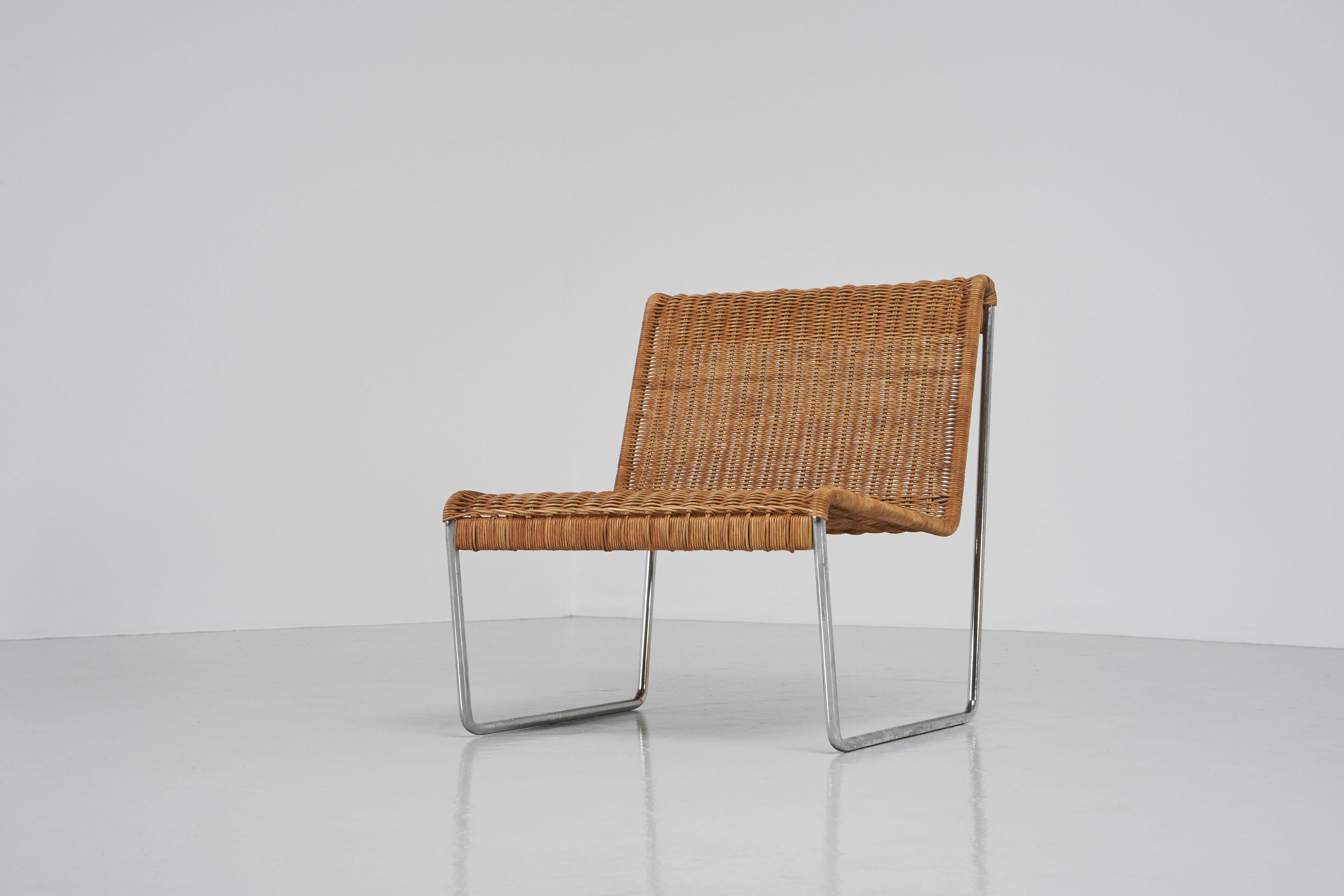 Tubular modernist lounge chair Germany 1960s For Sale at 1stDibs