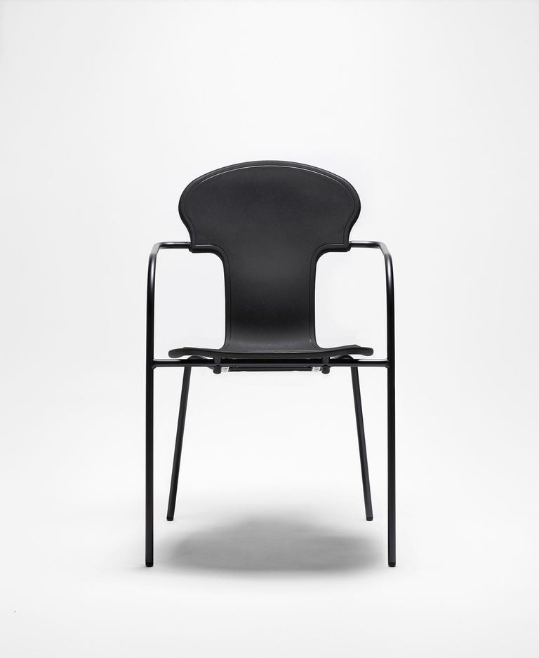 Tubular Steel Painted in Anodic Black Minivarius Chair By Oscar ...