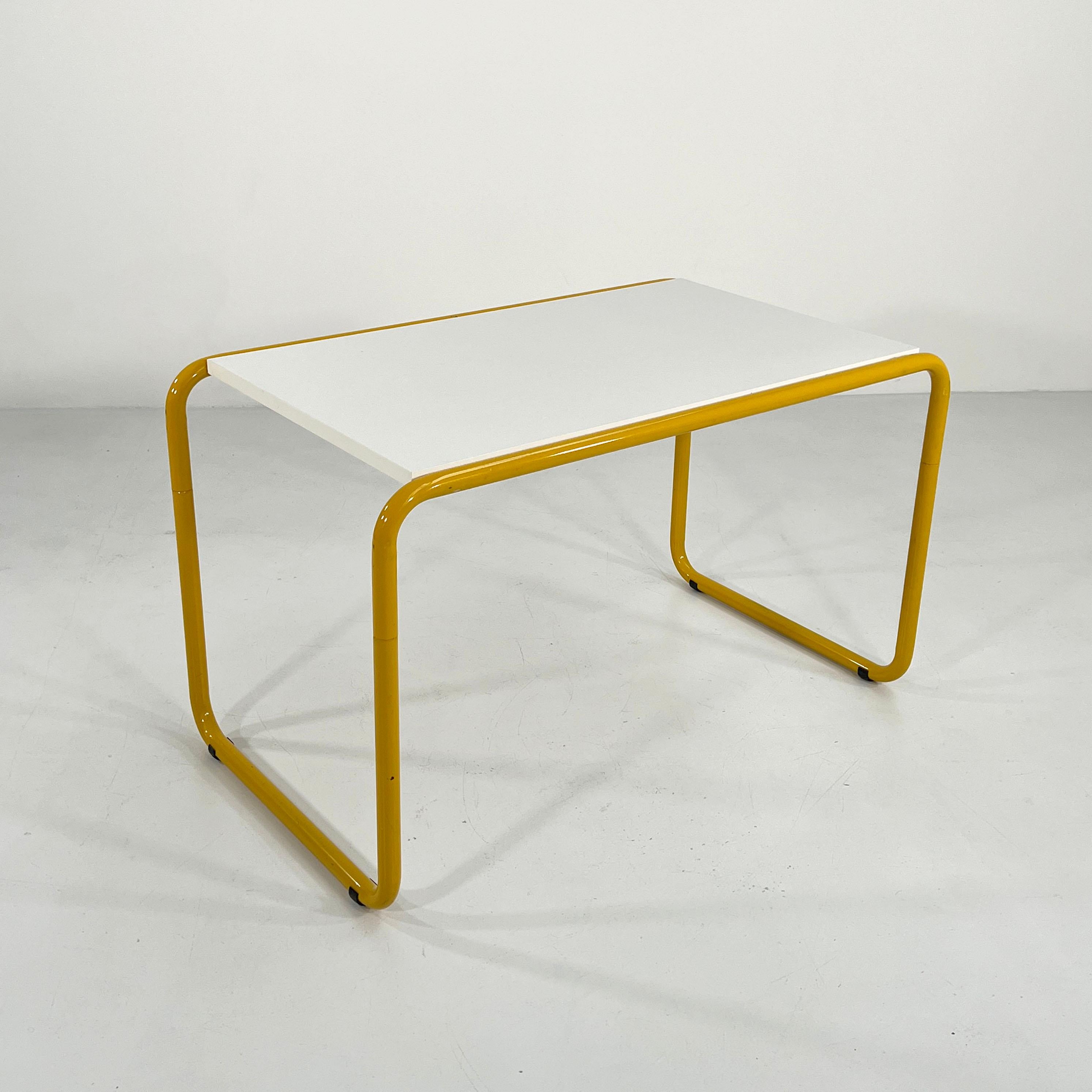Tubular Yellow Desk from Bieffeplast, 1980s For Sale at 1stDibs