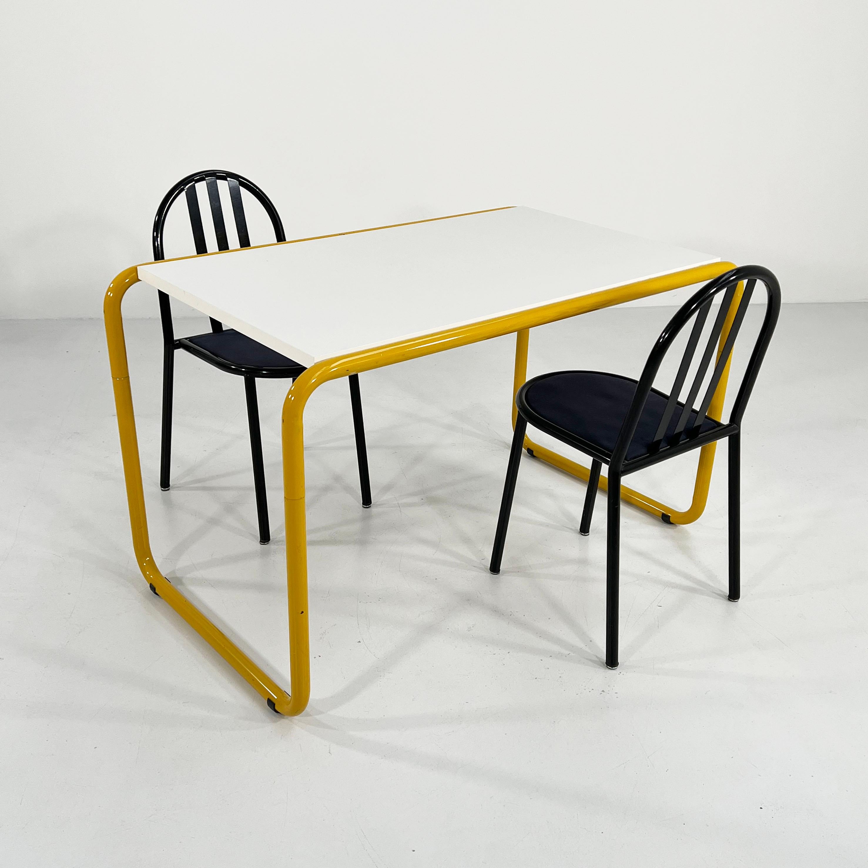 Tubular Yellow Desk from Bieffeplast, 1980s For Sale at 1stDibs