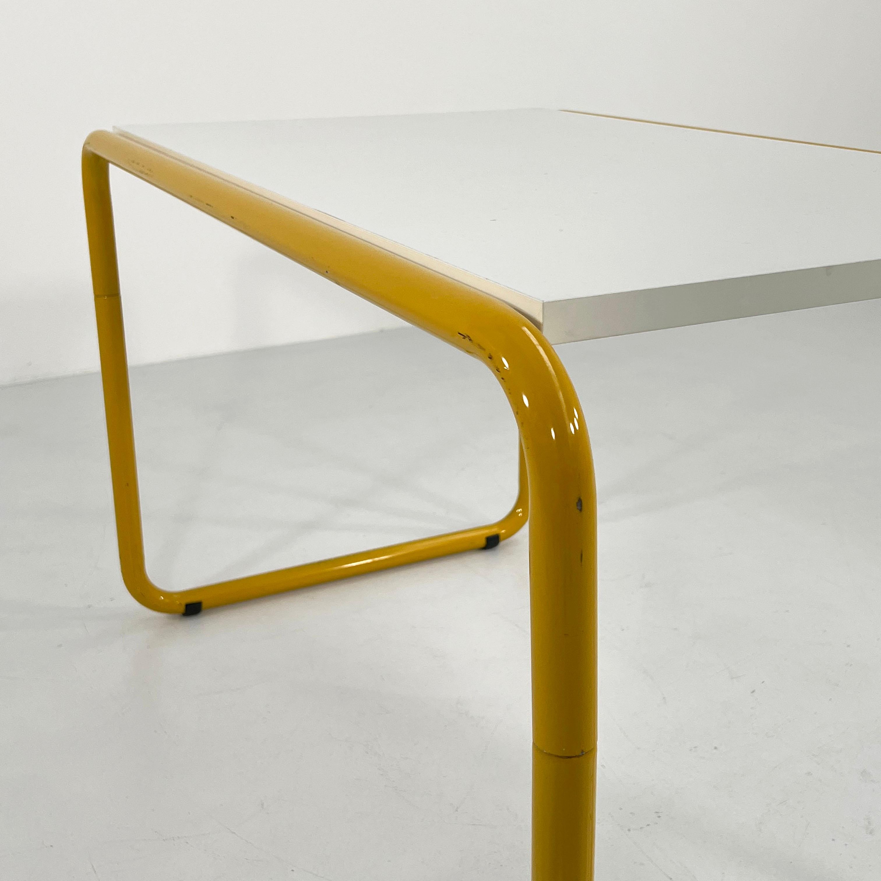 Tubular Yellow Desk from Bieffeplast, 1980s For Sale at 1stDibs