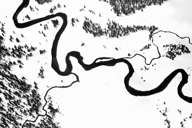 Tuck Fauntleroy - Waterline X - B&W aerial landscape framed photograph ...