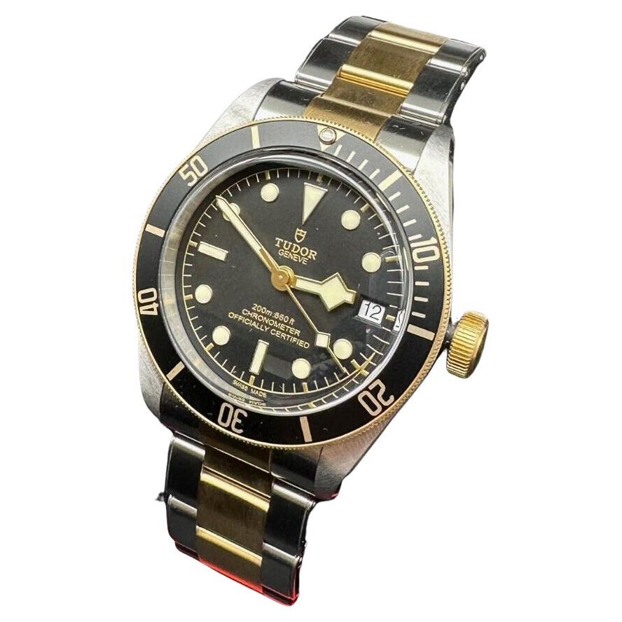 Tudor Tiger Prince Date 79270 Black Dial Steel Box Paper Service Paper ...