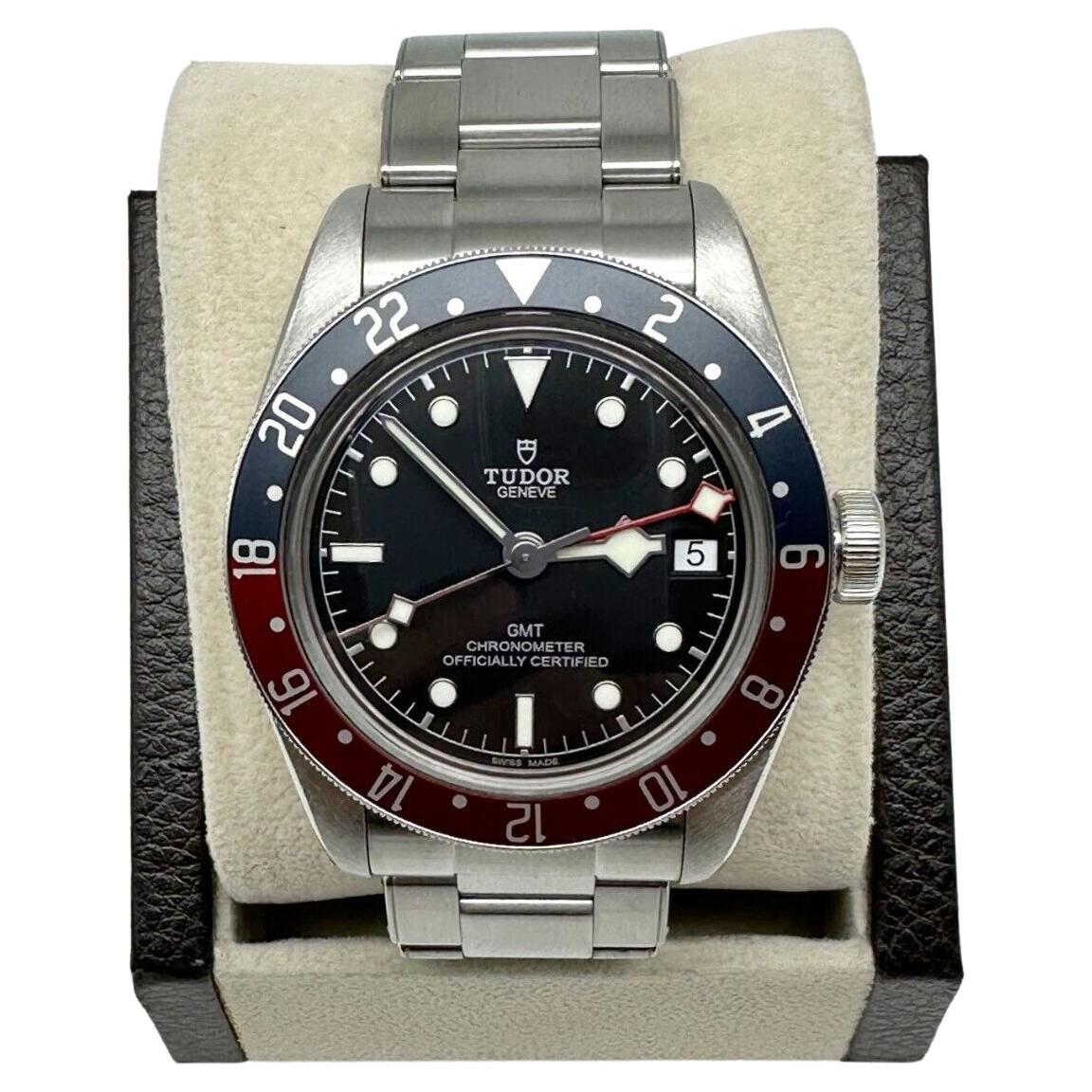 Tudor 79830 GMT Heritage Black Bay Red Blue Pepsi Stainless Steel Box ...