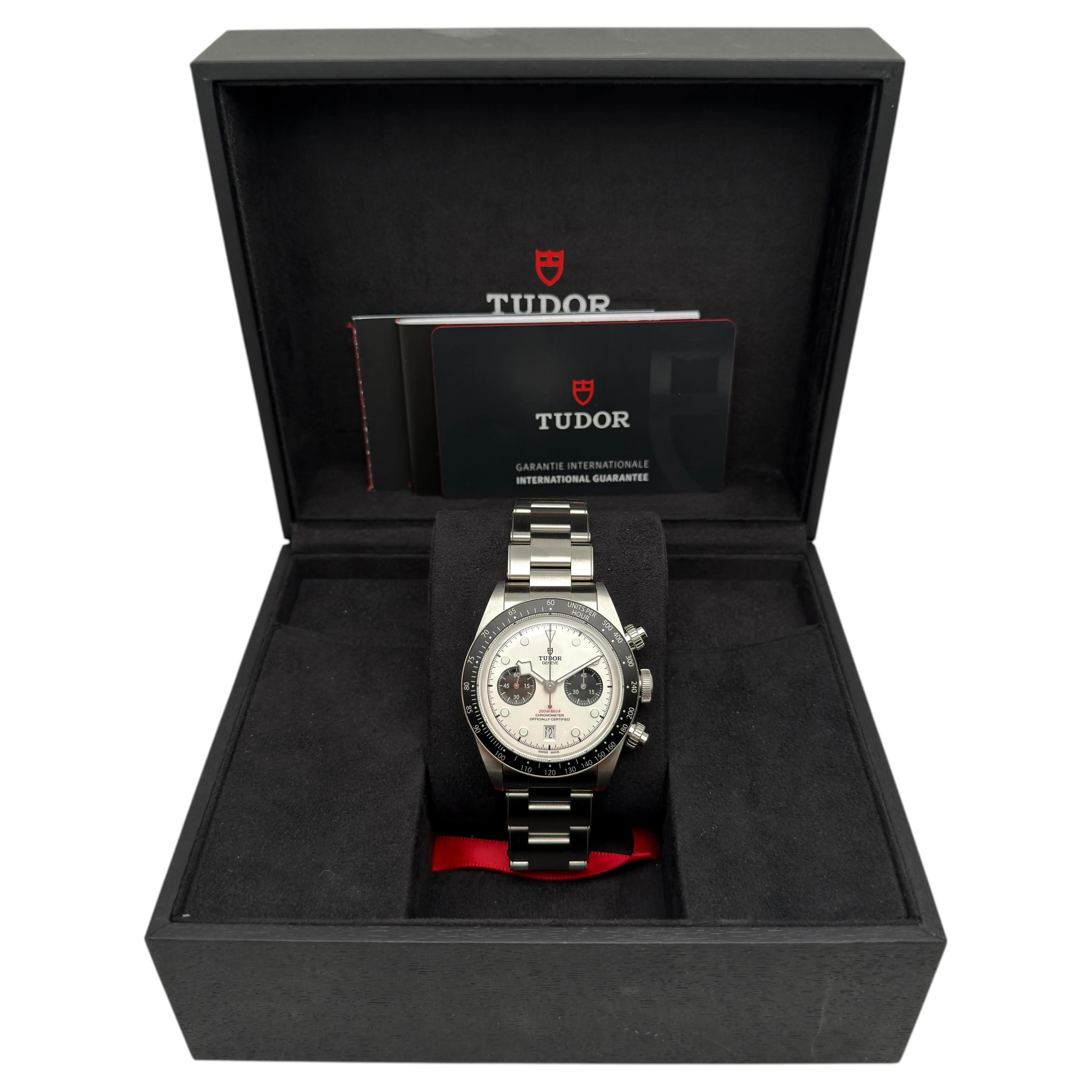 Tudor Black Bay Chrono 41mm Steel White Dial Automatic Men Watch 79360N ...