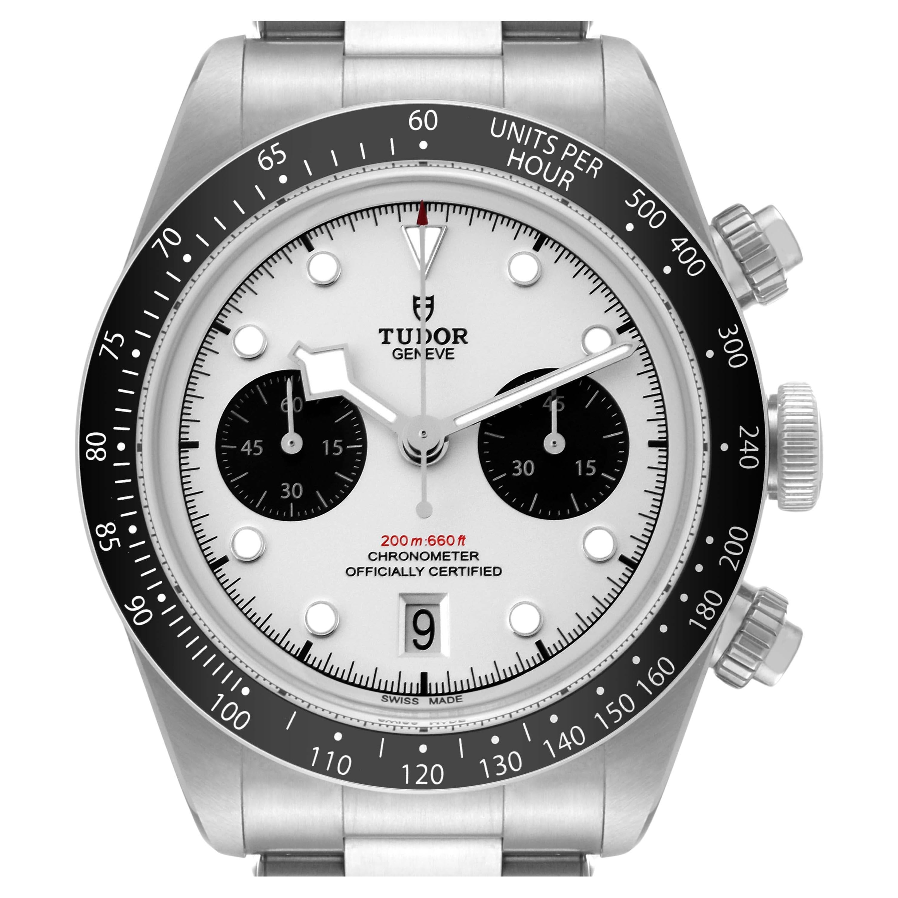 Tudor Black Bay Chronograph Panda Dial Steel Mens Watch 79360 Unworn ...