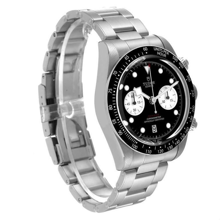 Tudor Black Bay Chronograph Reverse Panda Dial Steel Mens Watch 79360 ...