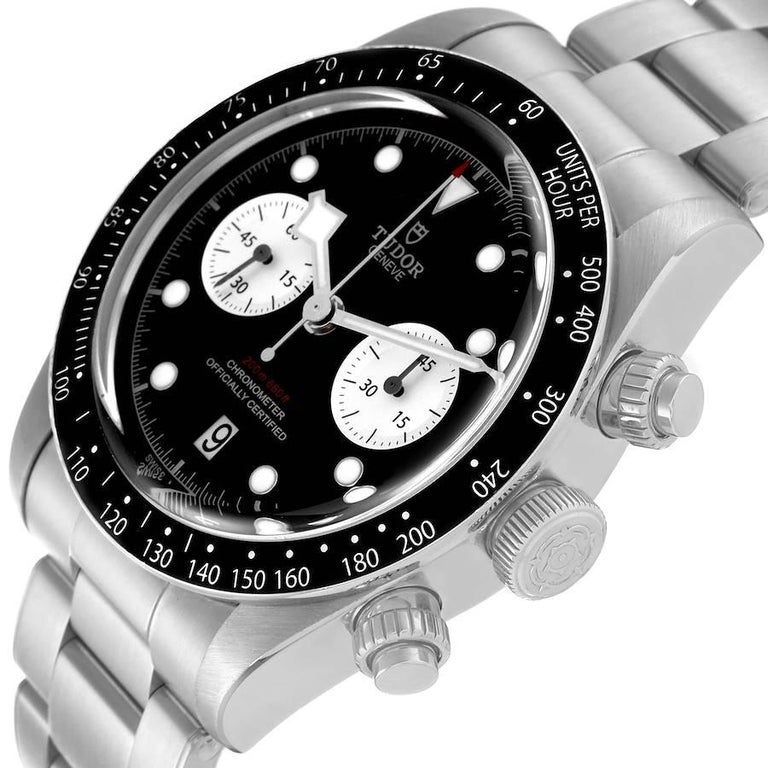 Tudor Black Bay Chronograph Reverse Panda Dial Steel Mens Watch 79360 ...